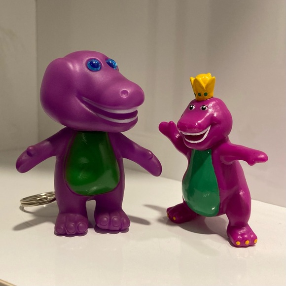 Toys | Vintage 9s Barney Keychain Barney Figurine | Poshmark